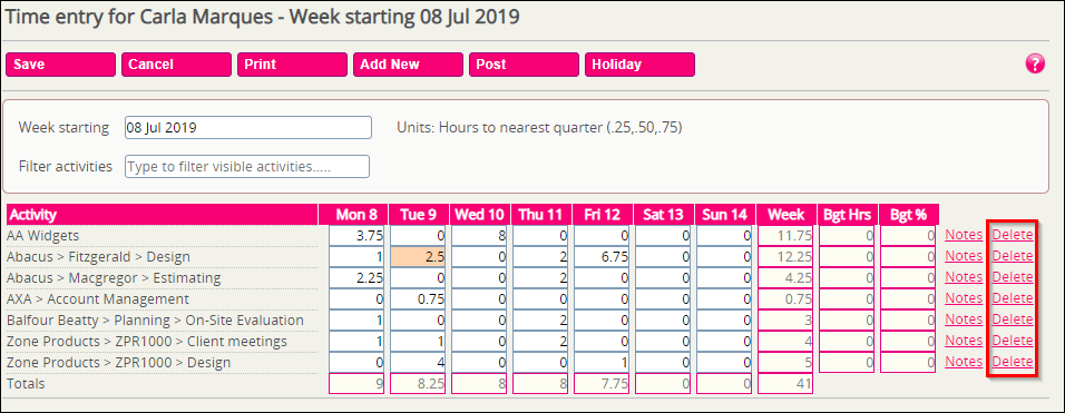 Filling out your Timesheet – Tempora Knowledge Base
